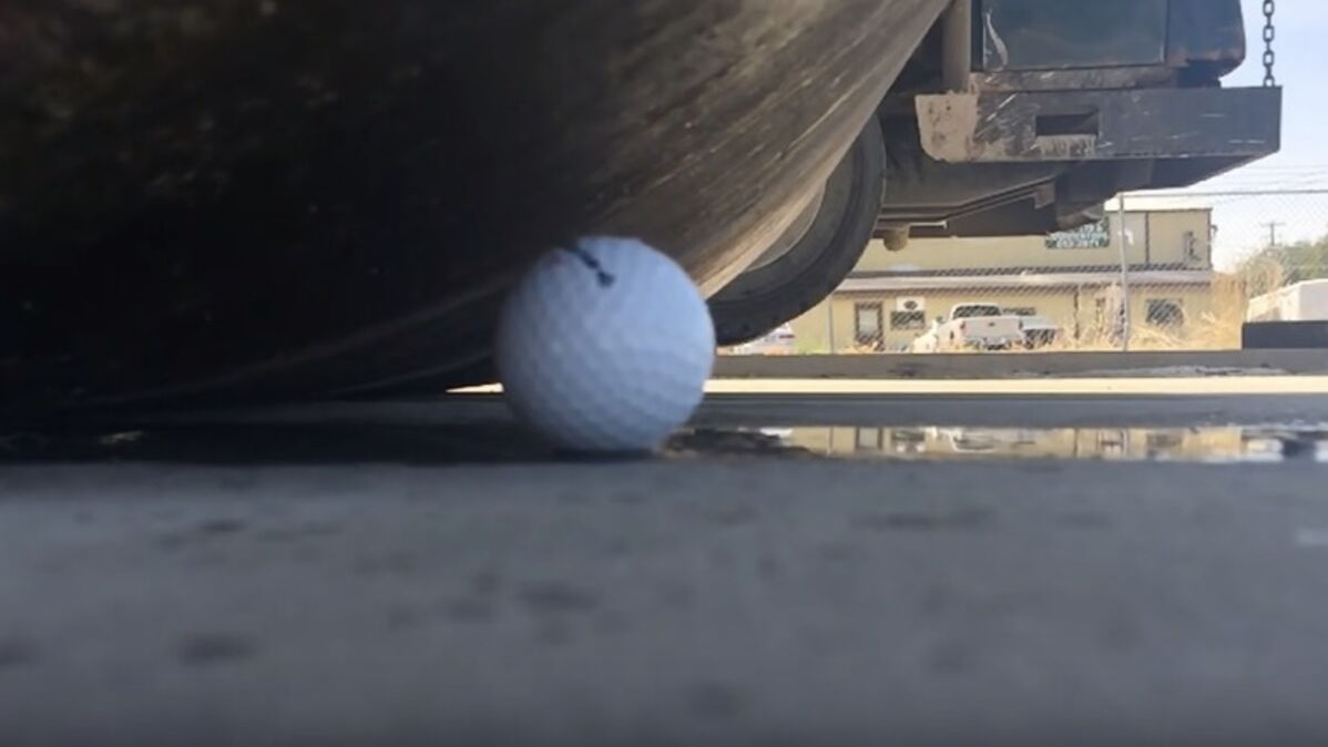They Tried To Crush A Golf Ball With A Steamroller And The Result Was ...