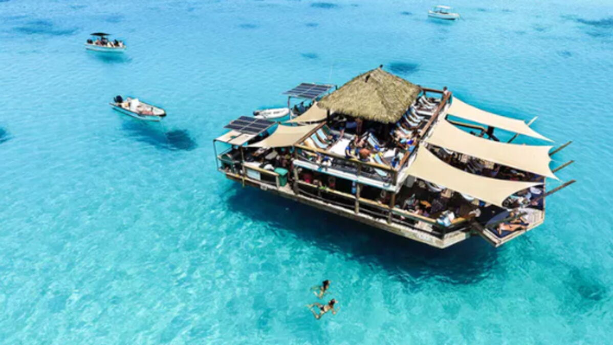 Lime Out Is In The Caribbean Equipped With A Floating Bar!
