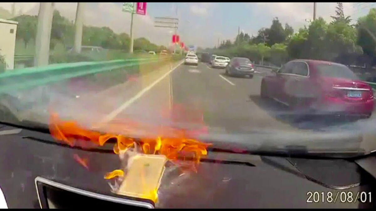Shocking Footage Shows Woman's Phone Exploding After Battery Was Replaced