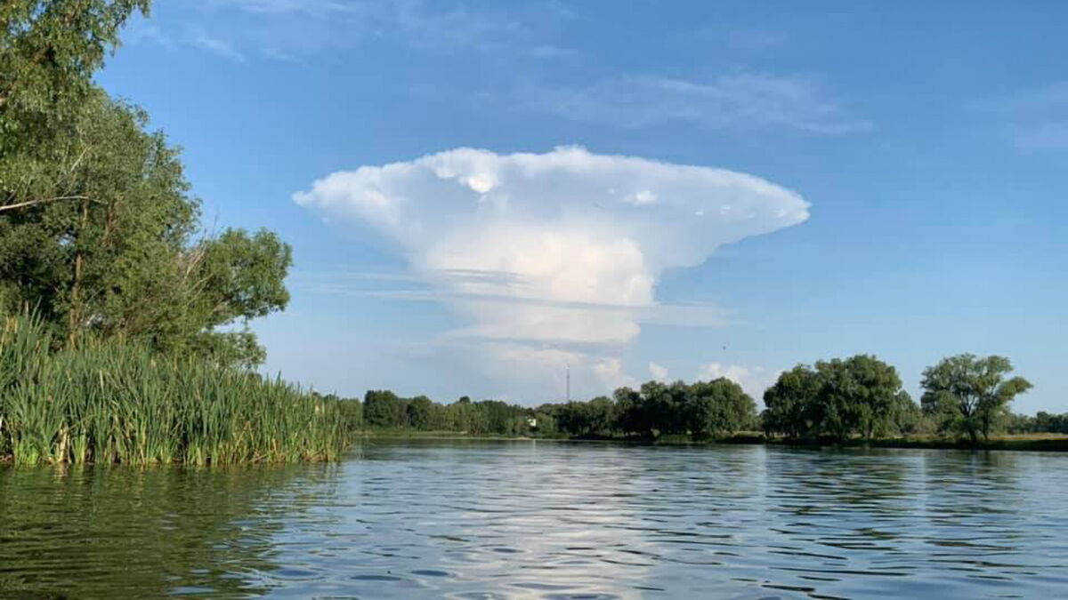 A mushroom cloud over Chernobyl has sparked fears of a nuclear blast