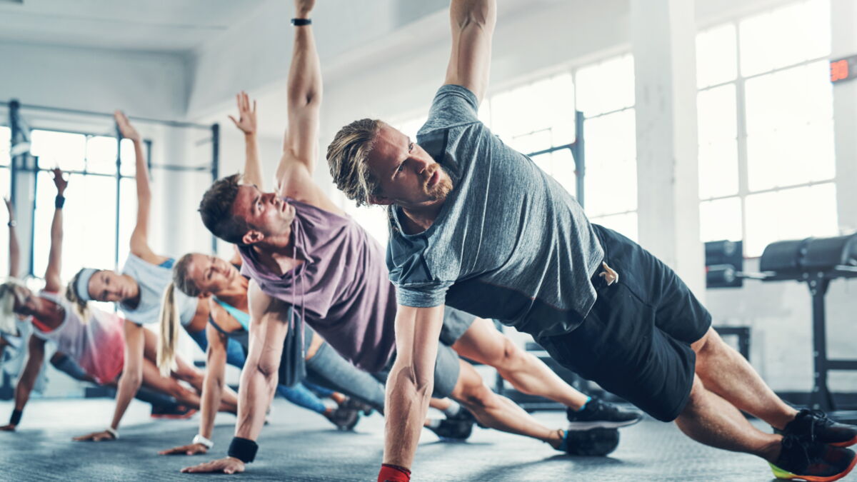 You can work your abs and quads with a single static exercise