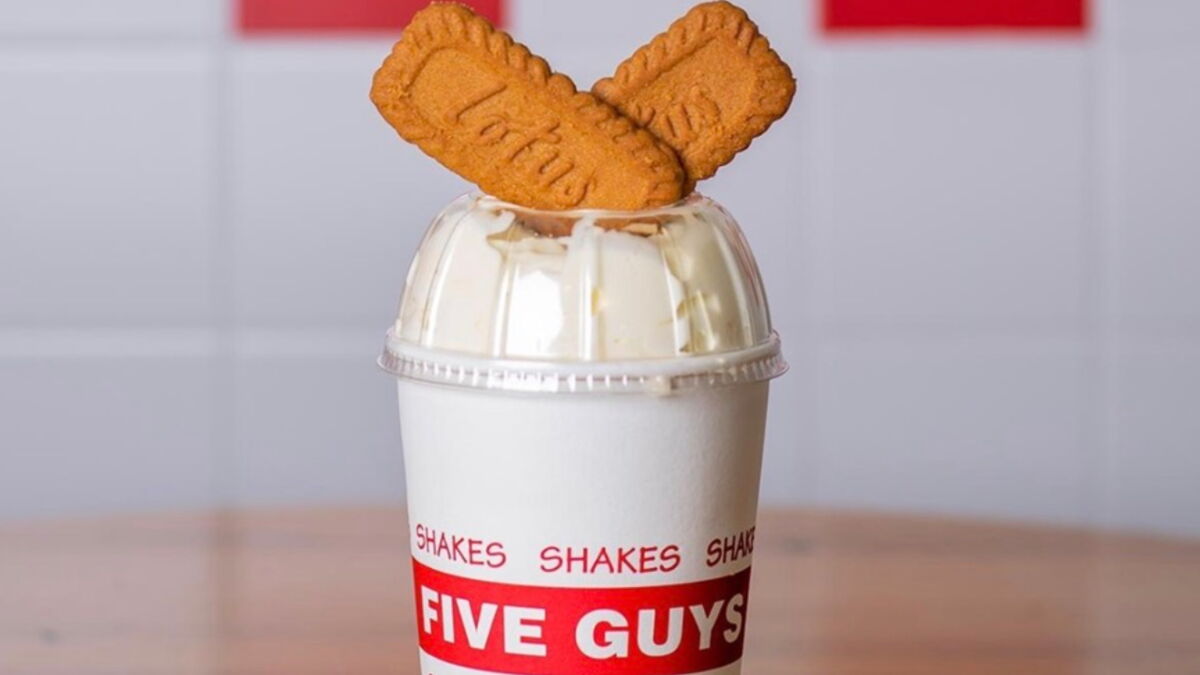 Five Guys is now launching a new Biscoff milkshake!