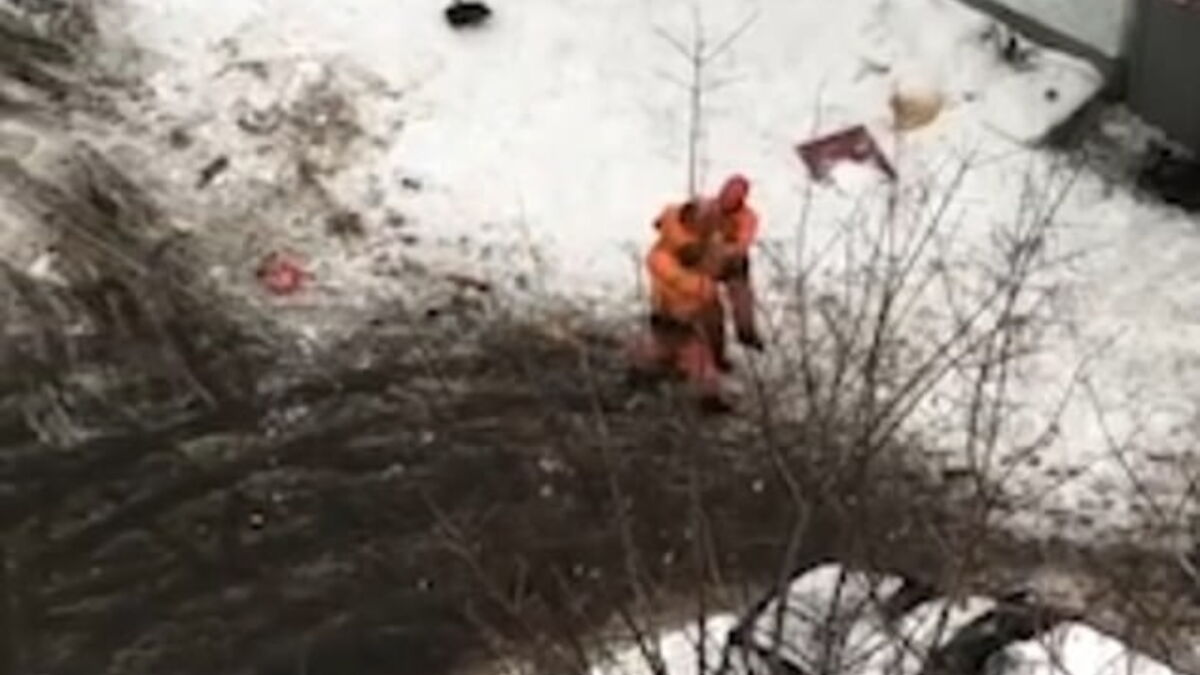 Mysterious video shows a man falling off a three storey building before ...