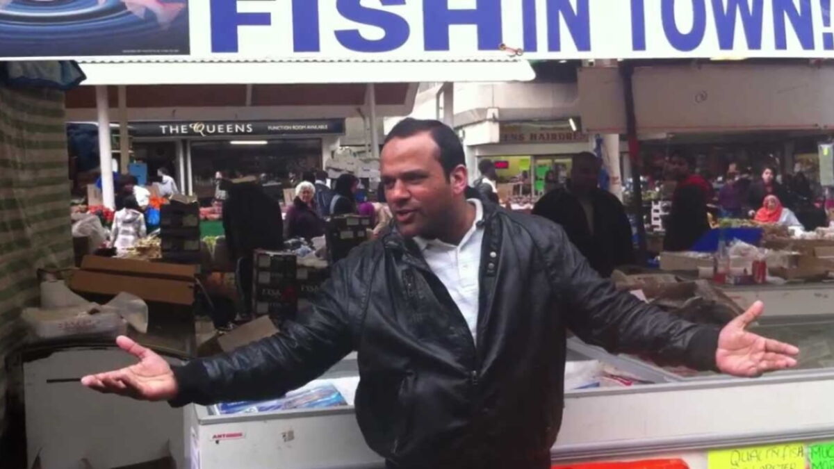 This is what the one pound fish man is up to these days