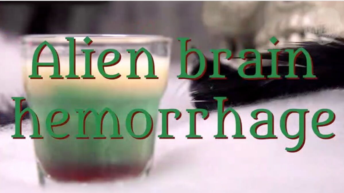 Cocktail Halloween Alien Brain Hemorrhage