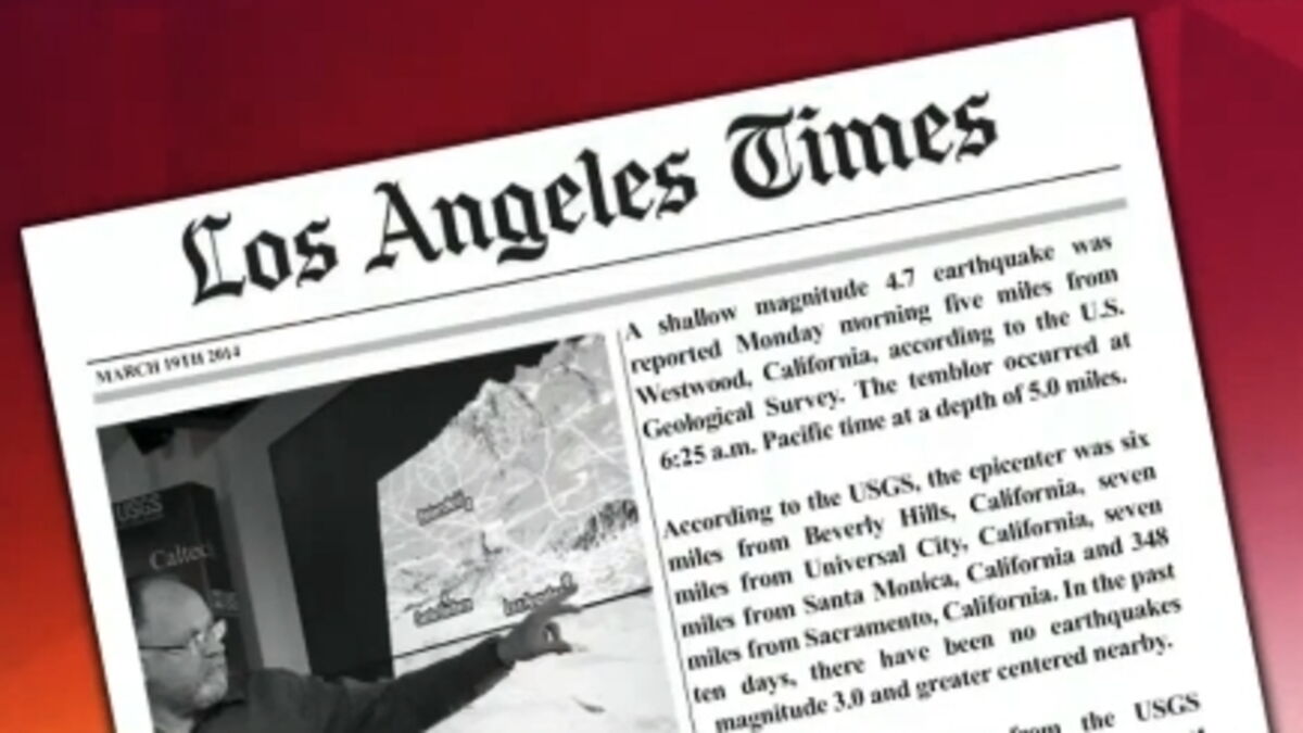 Quakebot : le premier robot-journaliste écrit un article dans le Los ...