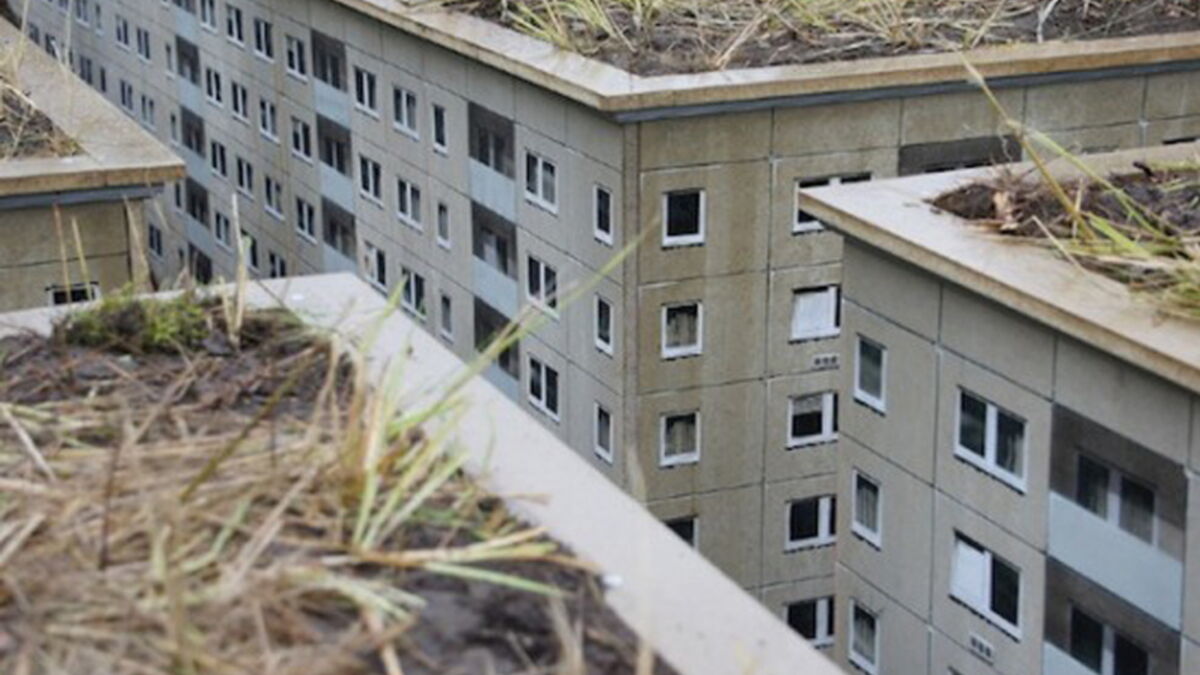 Ces immeubles miniatures sont construits dans le sol