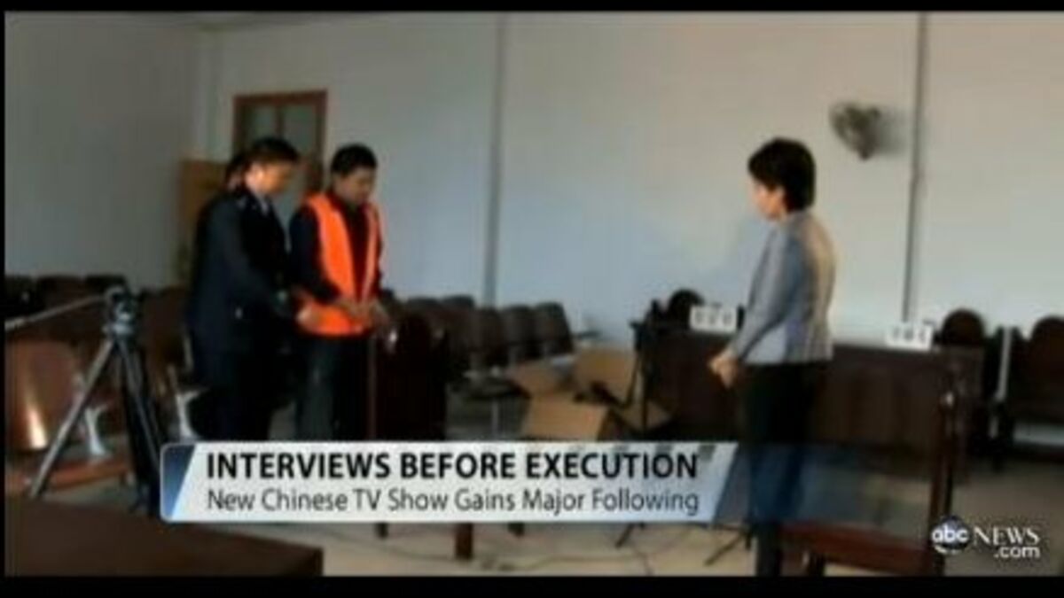 Entretiens Avant Lexécution La Vidéo Choc De La Télévision Chinoise
