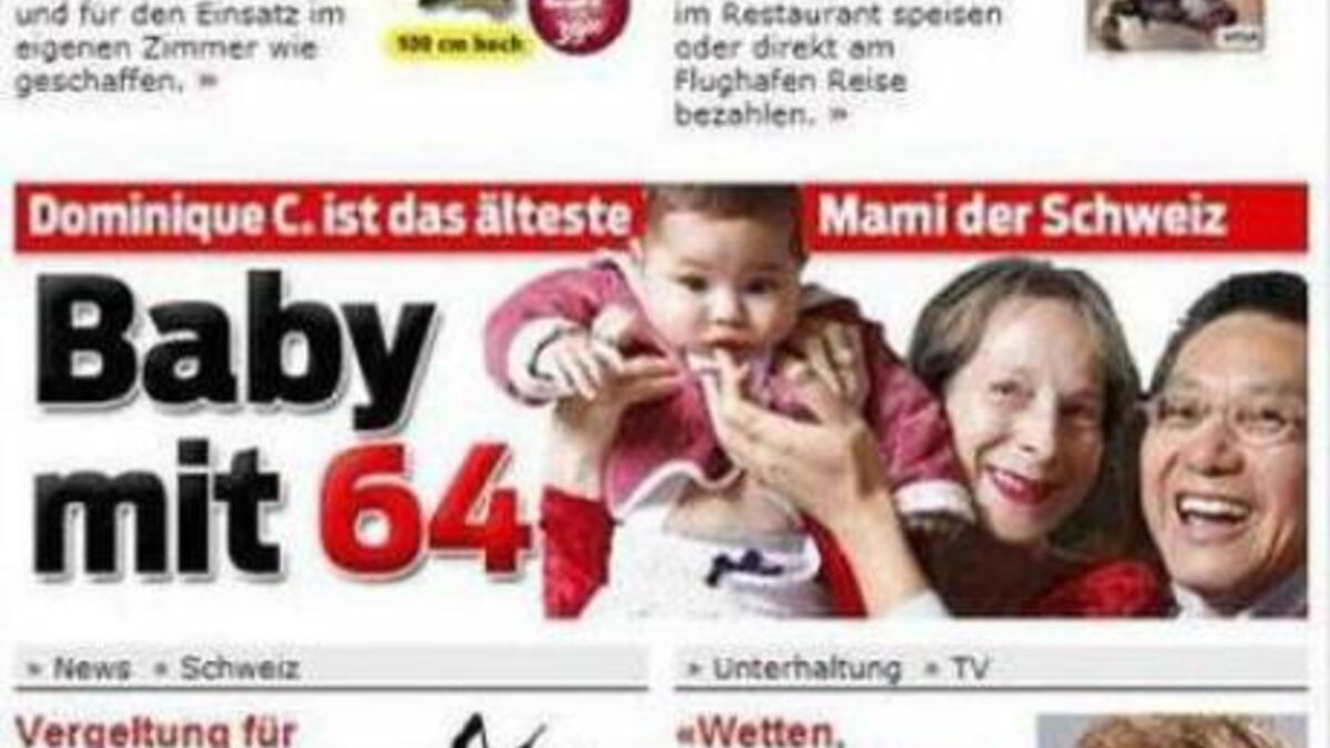 Une Suisse devient mère à 64 ans