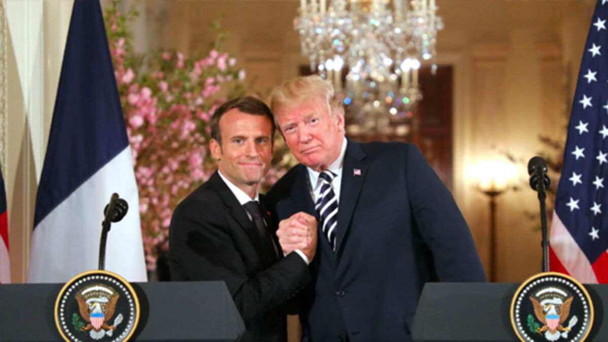 Donald Trump recadre Emmanuel Macron sur Twitter