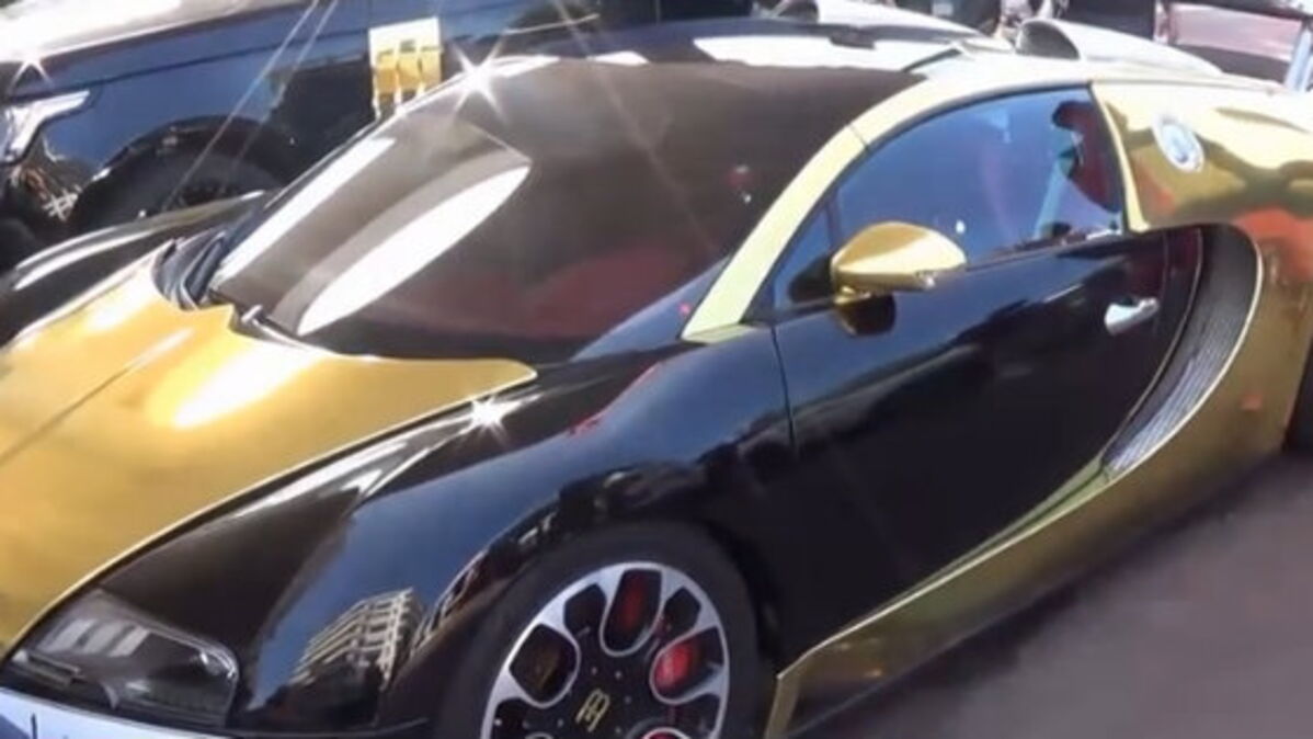 Une Bugatti Veyron et une Range Rover Hamann Mystere dorées débarquent ...