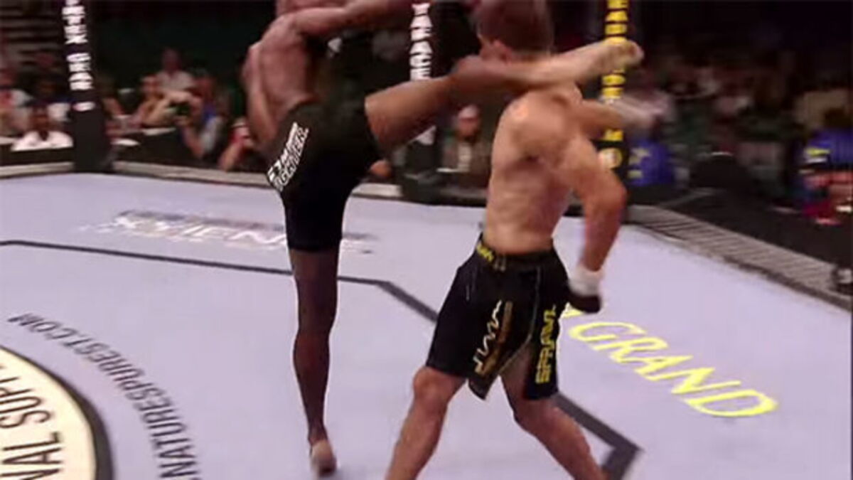 UFC: Das prächtige K.O. des Yves Edwards, der Josh Thomson zu Boden bringt