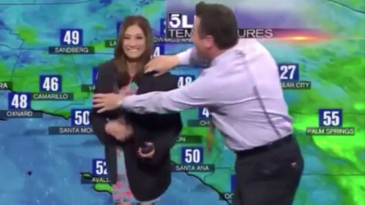 This Weather Presenter's Dress Went See-Through On Live TV