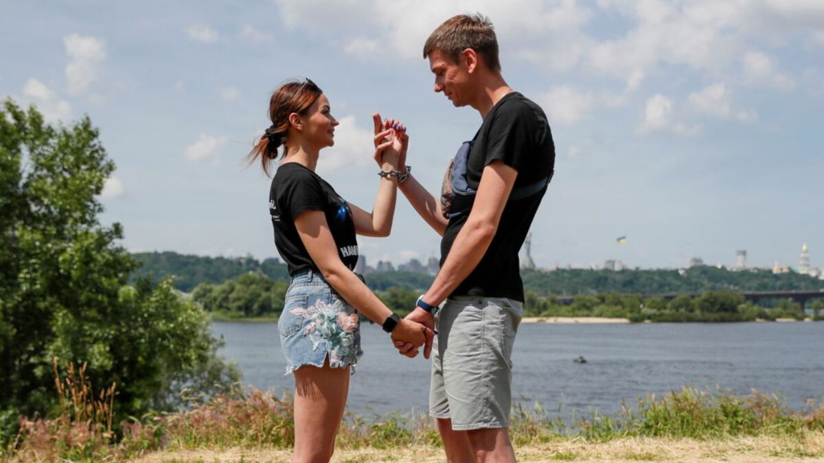 Two love birds opt for freedom after spending three months handcuffed ...