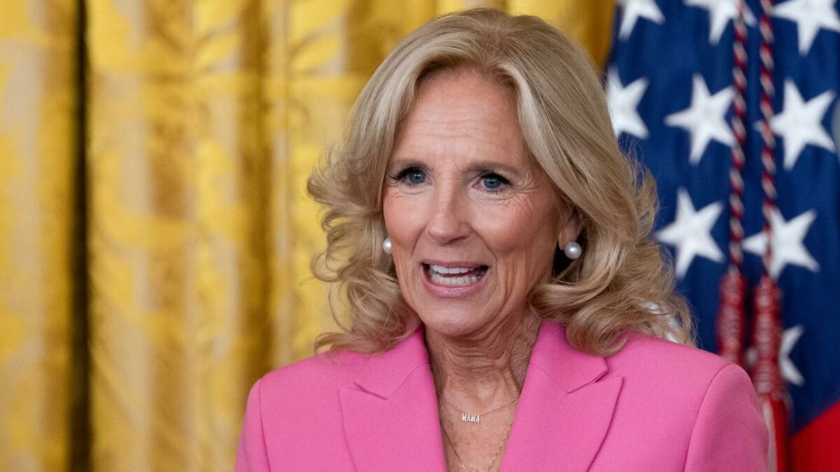 Jill Biden Sparks Confusion After Wearing Red When Casting Her Vote Her Outfit Was On Purpose