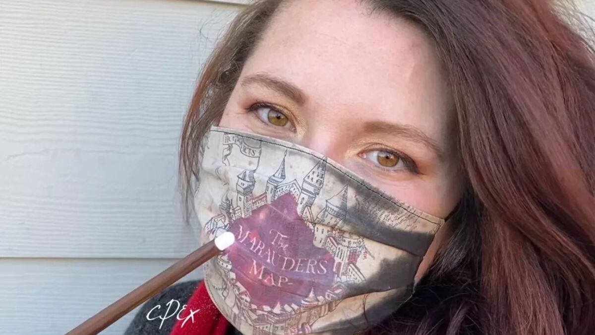 One Harry Potter superfan has created a genius Marauders Map face mask