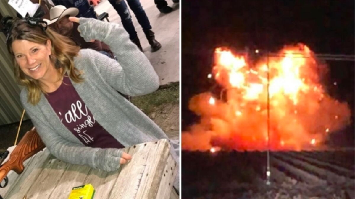 A woman celebrated her divorce with explosives