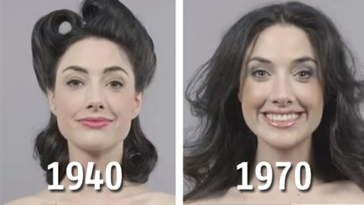 100 ans d'évolution de la beauté féminine résumés en une minute