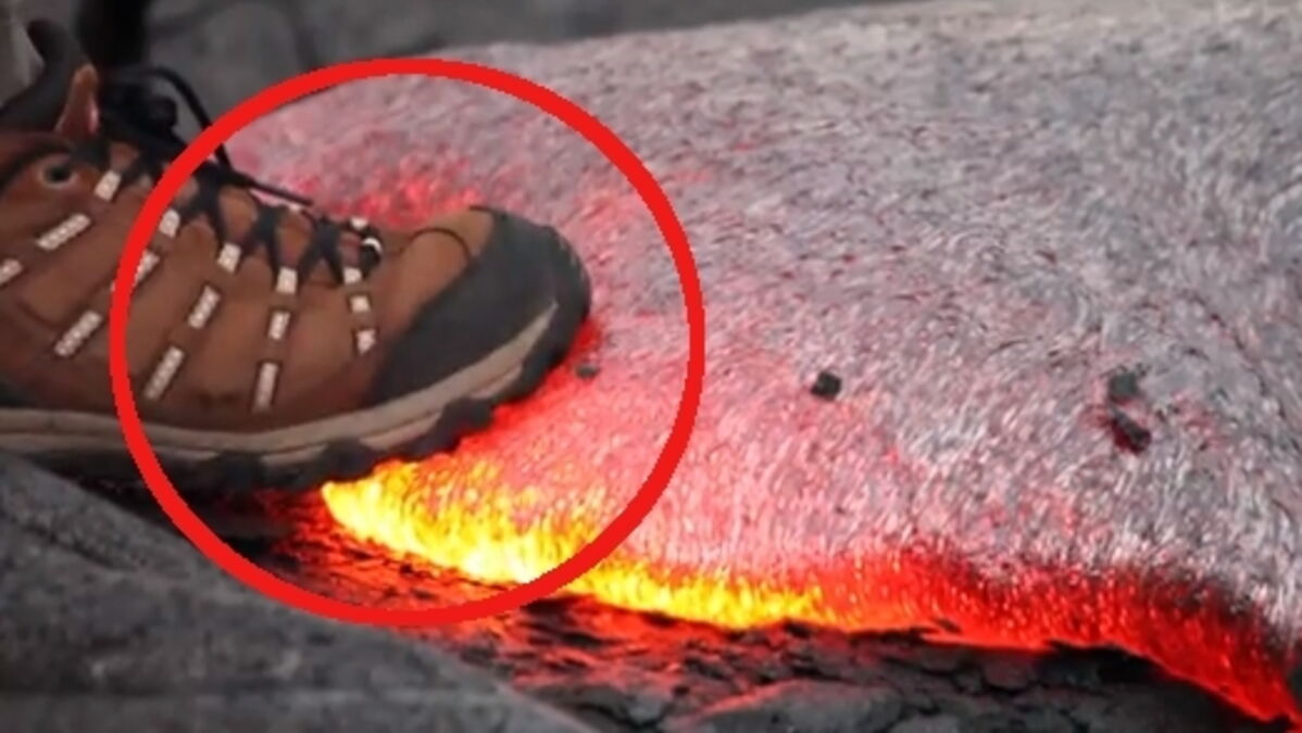 Voilà ce qui arrive quand on marche sur de la lave