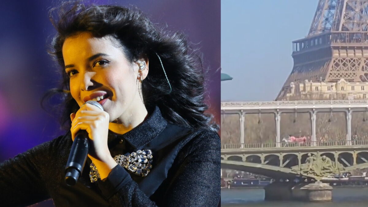 Cheval, longue robe rose... Indila de retour en plein Paris, après 10 ...
