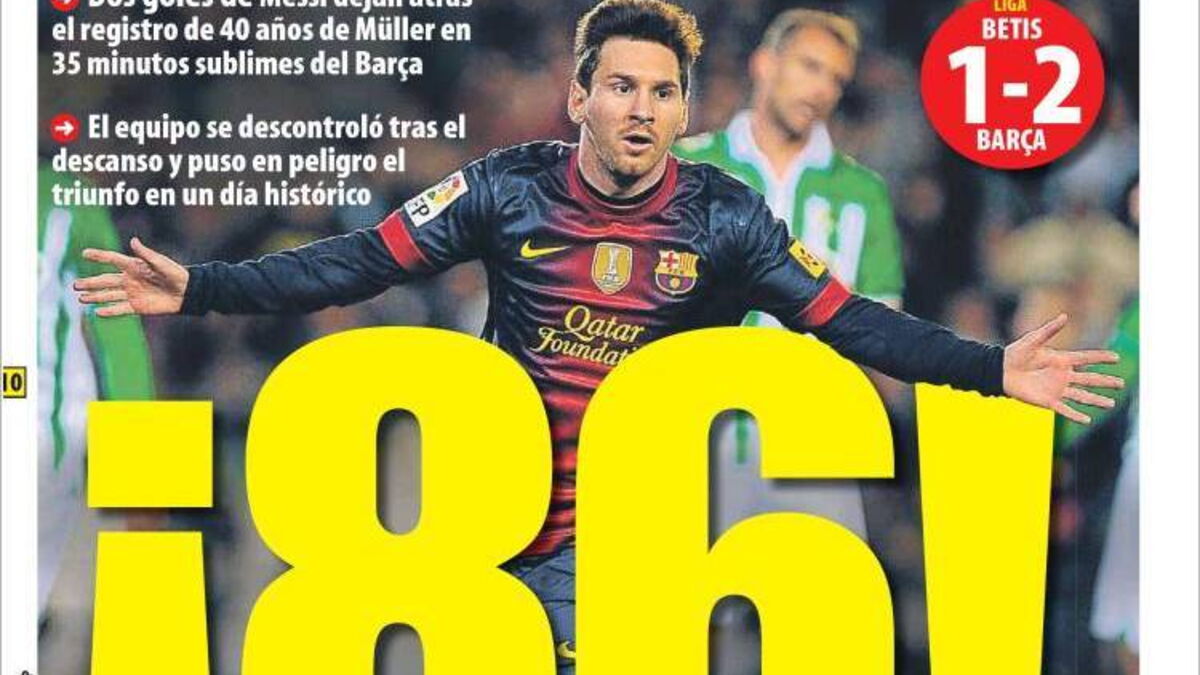 Photos : Le record de Lionel Messi enchante la presse espagnole