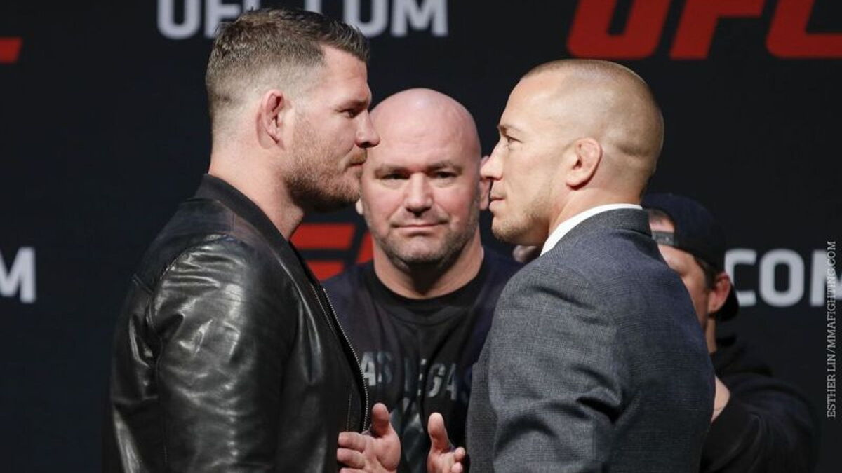 Le premier face à face entre GSP et Bisping a été intense, leur ...
