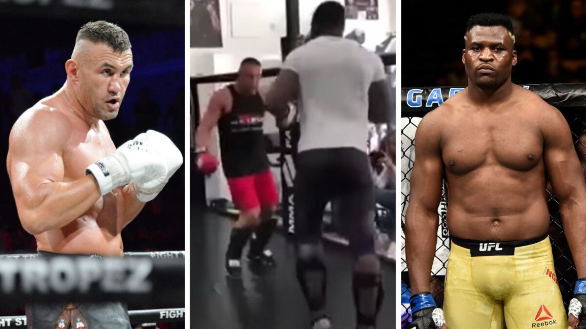 Jérôme Le Banner affronte Francis Ngannou dans un combat intense à l ...