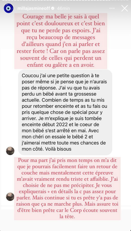 Milla Jasmine victime d'une fausse couche : elle se livre sur cette ...