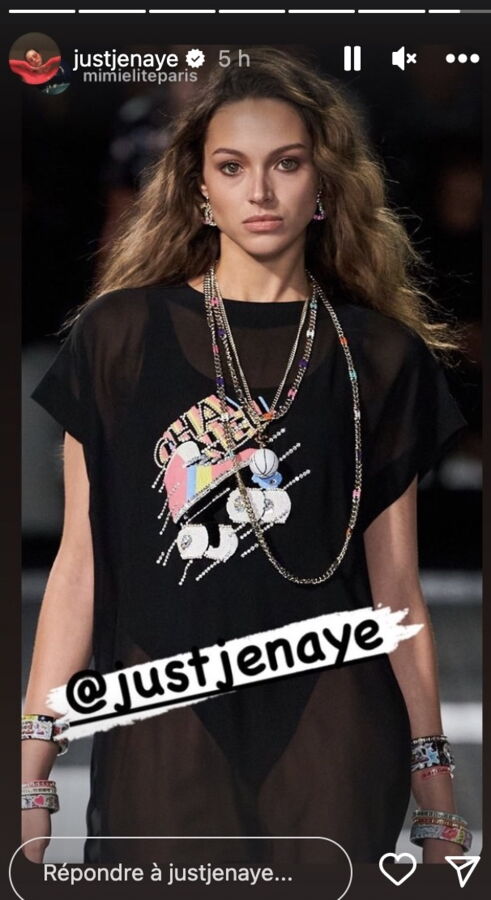 Mannequin, la fille de Yannick Noah, Jenaye, fait une apparition ...